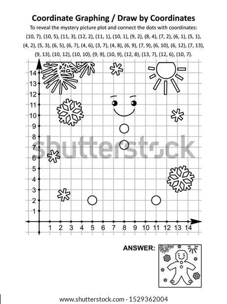 Coordinate Graphing Draw By Coordinates Math Stock Vector (Royalty Free ...