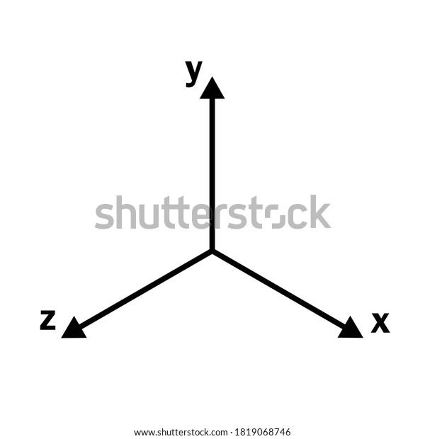Coordinate System Icon On White Background Stock Vector (Royalty Free ...