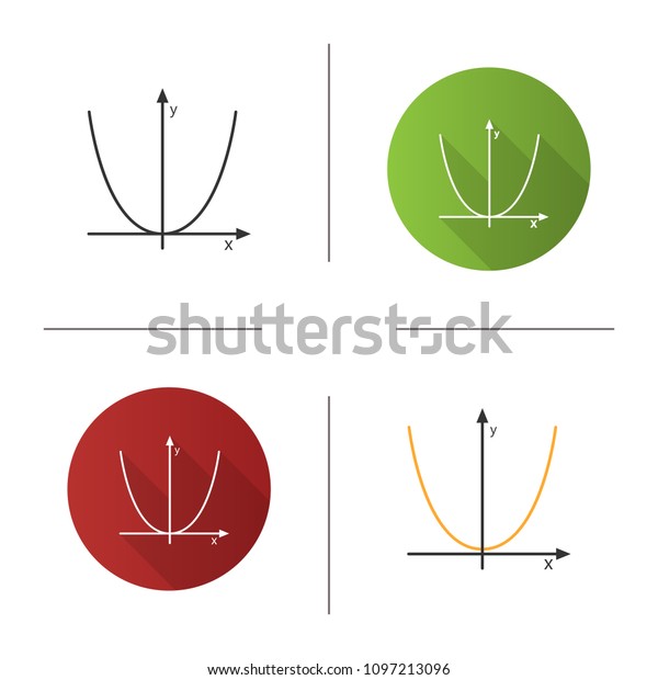 Coordinate System Parabola Icon Algebra Axis Stock Vector (Royalty Free ...