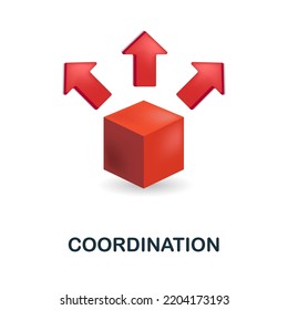 Coordination Icon 3d Illustration Personal Productivity Stock Vector ...
