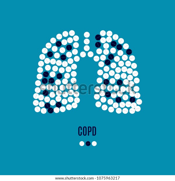 Copd Awareness Vector Poster Lungs Made Stock Vector (Royalty Free ...