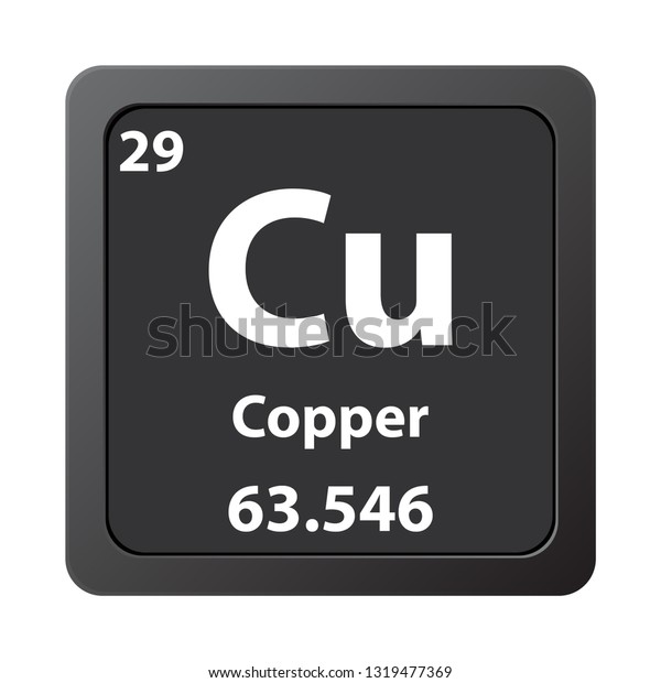 Copper Cu Chemical Element Icon Chemical Stock Vector (Royalty Free ...