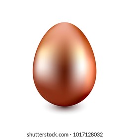 Copper Easter Egg On White Background Stock Vector (Royalty Free ...