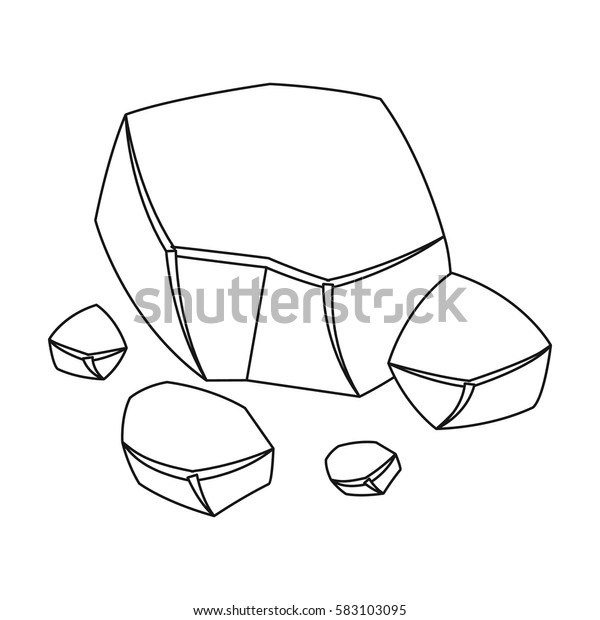 Copper Ore Icon Outline Style Isolated Stock Vector (Royalty Free ...