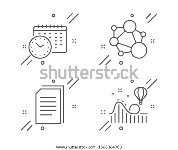 Copy Files Calendar Time Integrity Line Stock Vector (Royalty Free ...
