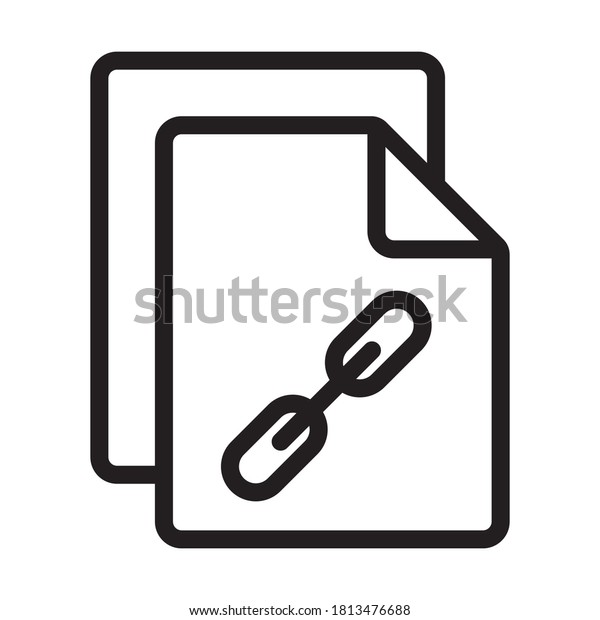 Copy Link Files Line Art Vector Stock Vector (Royalty Free) 1813476688 ...