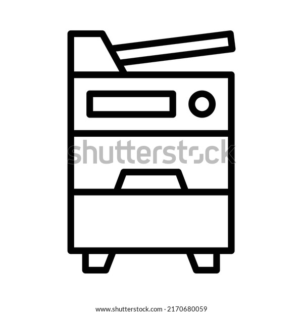 Copy Machine Icon Line Art Style Stock Vector (Royalty Free) 2170680059 ...