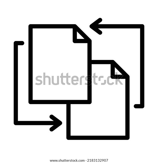 Copy Outline Icon Vector Illustration Stock Vector (Royalty Free ...