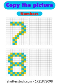 Copy Picture Draw Numbers 7 8 Stock Vector (Royalty Free) 1721972098 ...