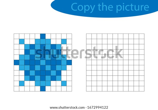 Copy Picture Pixel Art Mandala Cartoon Stock Vector (Royalty Free ...