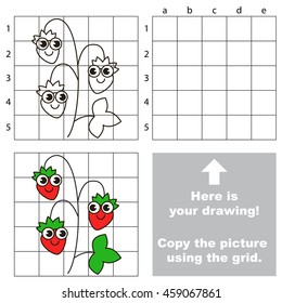 Copy Picture Using Grid Educational Game Stock Vector (Royalty Free ...