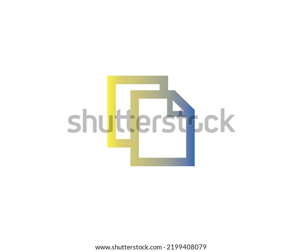 Copy Symbol Logo Vector Design Stock Vector (Royalty Free) 2199408079 ...