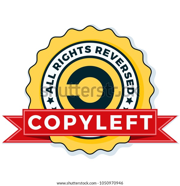 Copyleft All Right Reversed Illustration Stock Vector (Royalty Free ...