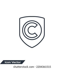 Copyright Icon Logo Vector Illustration Copyright Stock Vector (Royalty ...