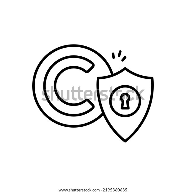 Copyright Protection Icon Vector Logotype Stock Vector (Royalty Free ...