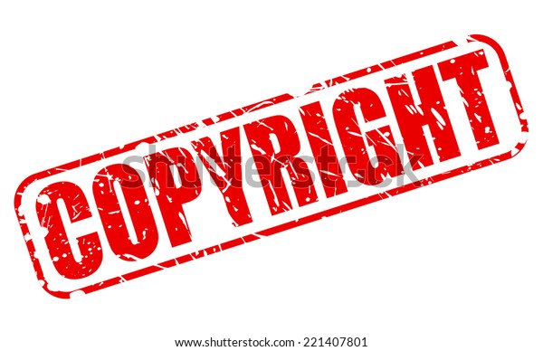Copyright Red Stamp Text On White Stock Vector (Royalty Free) 221407801 ...