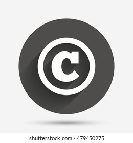 Copyright Sign Illustration Vector White Icon Stock Vector (Royalty ...