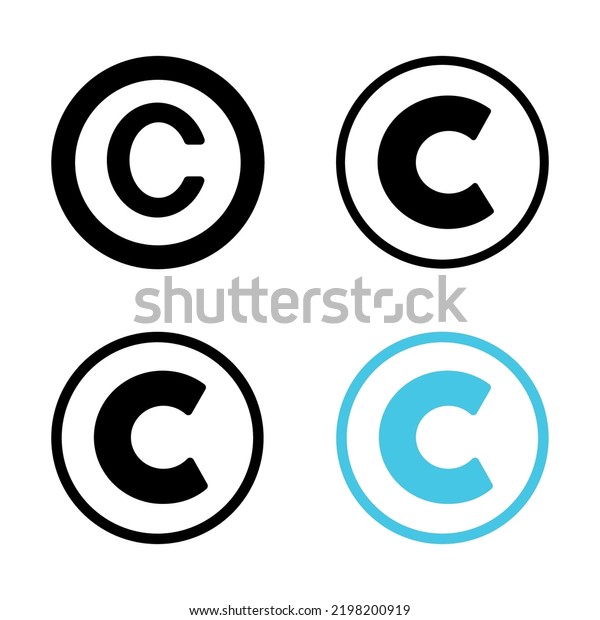 Copyright Sign Isolated On White Background Stock Vector (Royalty Free ...