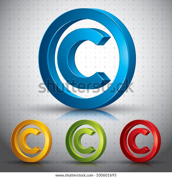 Copyright Symbol 3d Vector Sign: เวกเตอร์สต็อก (ปลอดค่าลิขสิทธิ์ ...