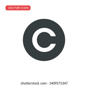 Copyright Symbol Icon Vector Illustration Design Stock Vector (Royalty ...
