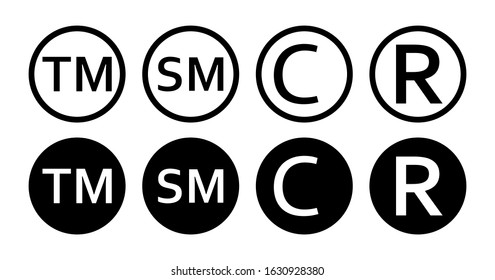 Copyright Trademark Smartmark Set Vector Illustartion Stock Vector ...