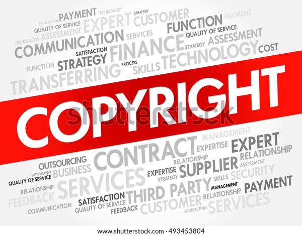 Copyright Word Cloud Collage Business Concept Stock Vector (Royalty ...