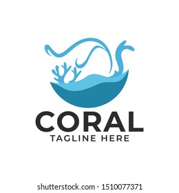 Coral Logo Icon Design Vector Template Stock Vector (Royalty Free ...