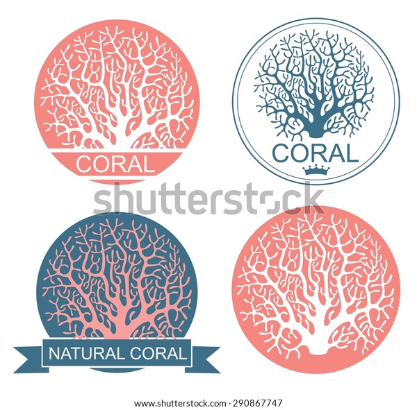 Coral Logo Isolated Coral On White Stock Vector (Royalty Free ...