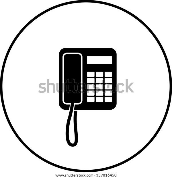 Corded Telephone Symbol Stock Vector (Royalty Free) 359816450 ...