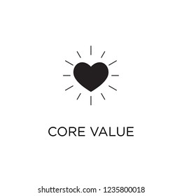 Core Values Icon Symbol Logo Template Stock Vector (Royalty Free ...