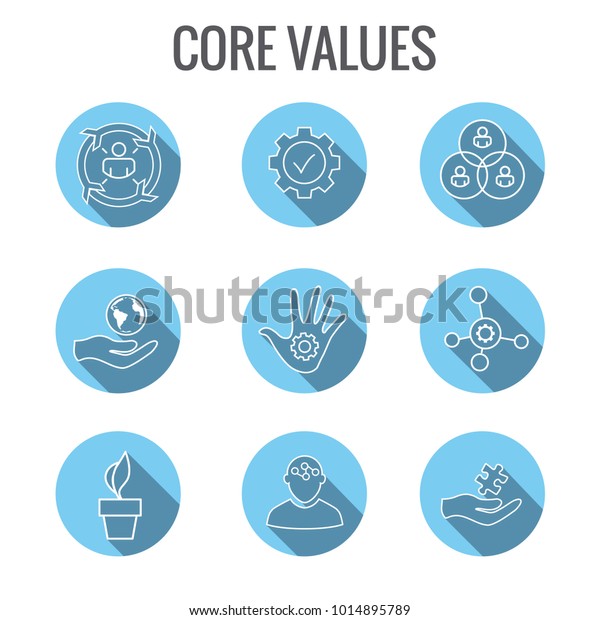 Core Values W Social Responsibility Image: เวกเตอร์สต็อก (ปลอดค่า ...