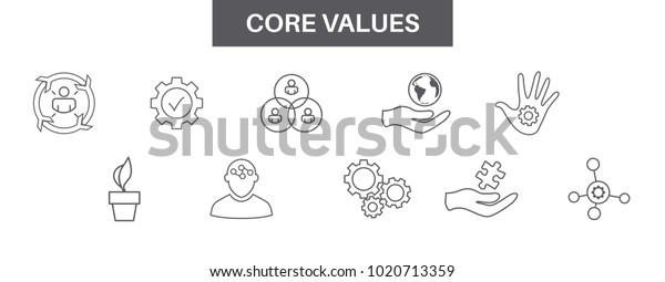 Core Values W Social Responsibility Image Stock Vector (Royalty Free ...