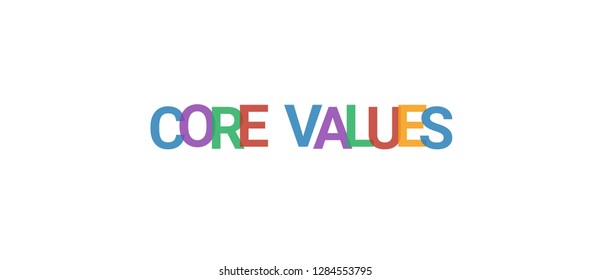 Core Values Word Concept Colorful Core Stock Vector (Royalty Free ...