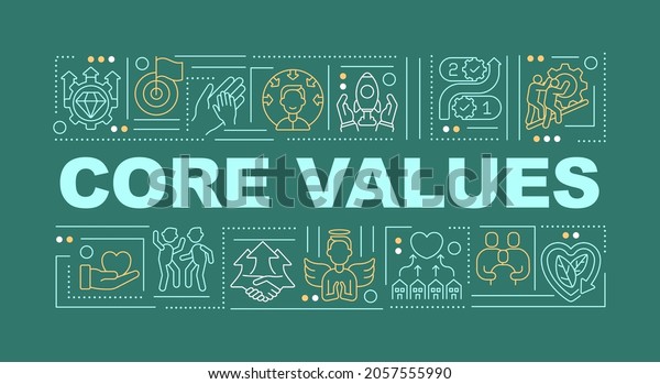 Core Values Word Concepts Banner Behaviors Stock Vector (Royalty Free ...