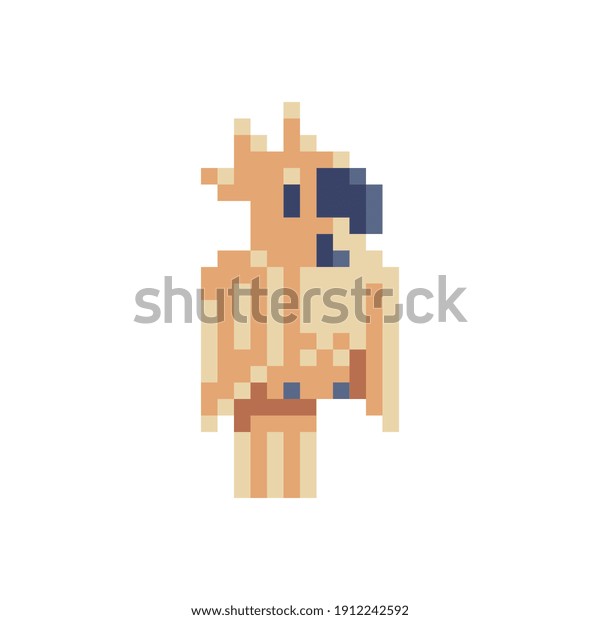 Corella Parrot Cockatoo Pixel Art Style: Vector có sẵn (miễn phí bản ...