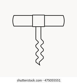 Corkscrew Icon Outline Design Flat Vector Stock Vector (Royalty Free ...