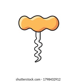 Corkscrew Isolated Cartoon Vector Icon Stock Vector (Royalty Free ...