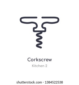 Corkscrew Outline Icon Isolated Line Vector Stock Vector (Royalty Free ...