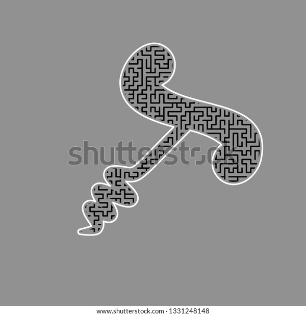 Corkscrew Sign Illustration Vector Black Maze Stock Vector (Royalty ...