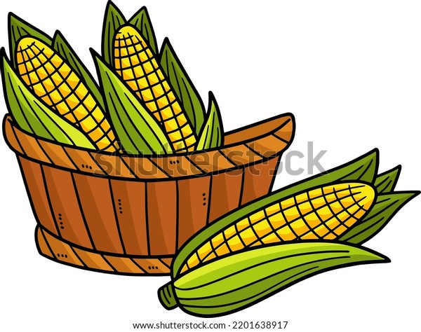 Corn Cartoon Colored Clipart Illustration Stock Vector (Royalty Free ...