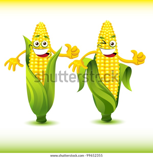 Corn Cartoon Set Stock Vector (Royalty Free) 99652355