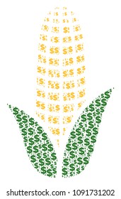 Corn Collage Dollar Symbols Sphere Dots Stock Vector (Royalty Free ...