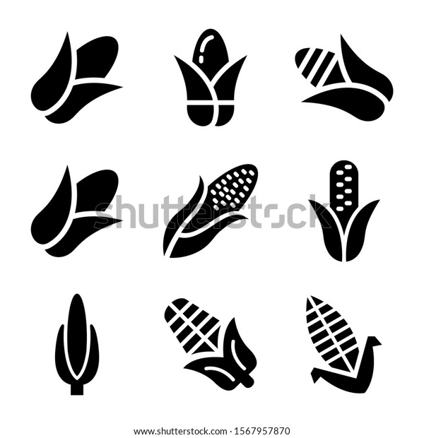 Corn Icon Isolated Sign Symbol Vector Stock Vector (Royalty Free ...