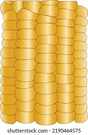 Corn Illustration Yellow Corn Art Stock Vector (Royalty Free ...