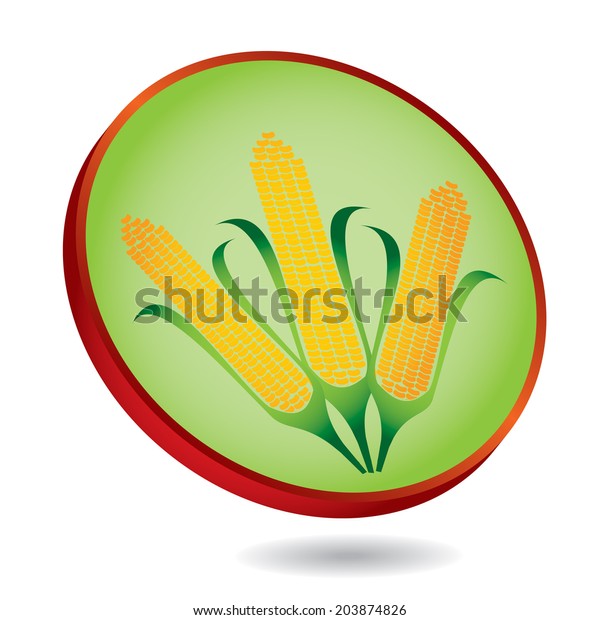 Corn Maize Abstract Illustration On Circular Stock Vector (Royalty Free ...