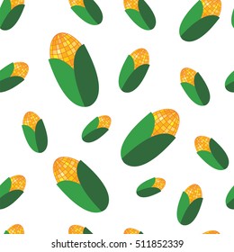 Corn Seamless Texture On White Background Stock Vector (Royalty Free ...