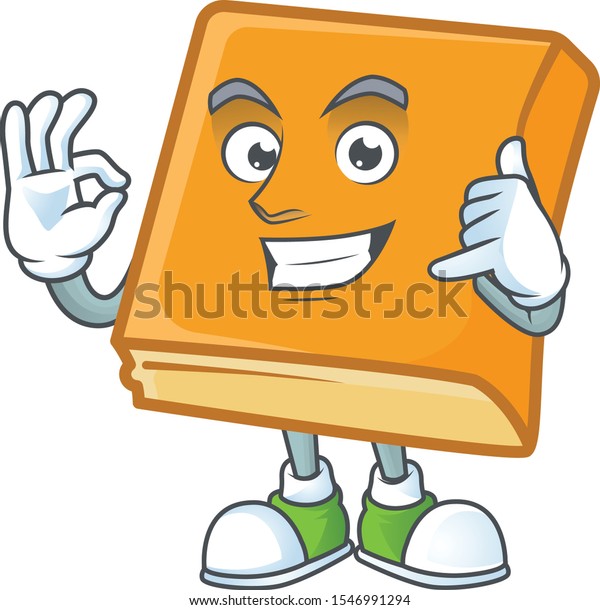 Cornbread Cartoon Character Call Me Shape Stock Vector (Royalty Free ...