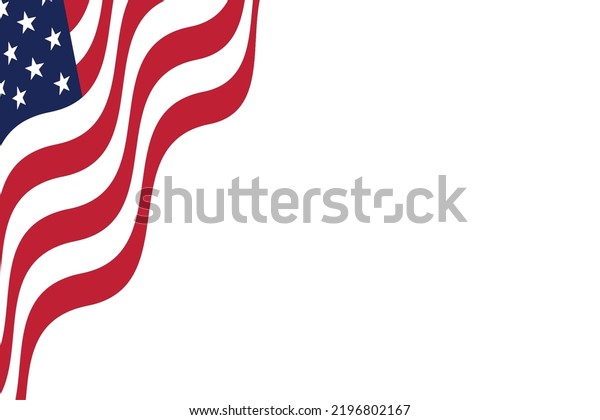 Corner American Flag Background Illustration Graphic Stock Vector ...