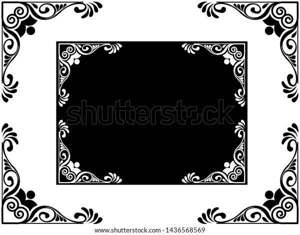 Corner Design Border Design Concept Indian Stock Vector (Royalty Free ...