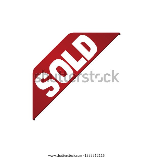 Corner Ribbon Banner Icon Set Sold Stock Vector (Royalty Free ...